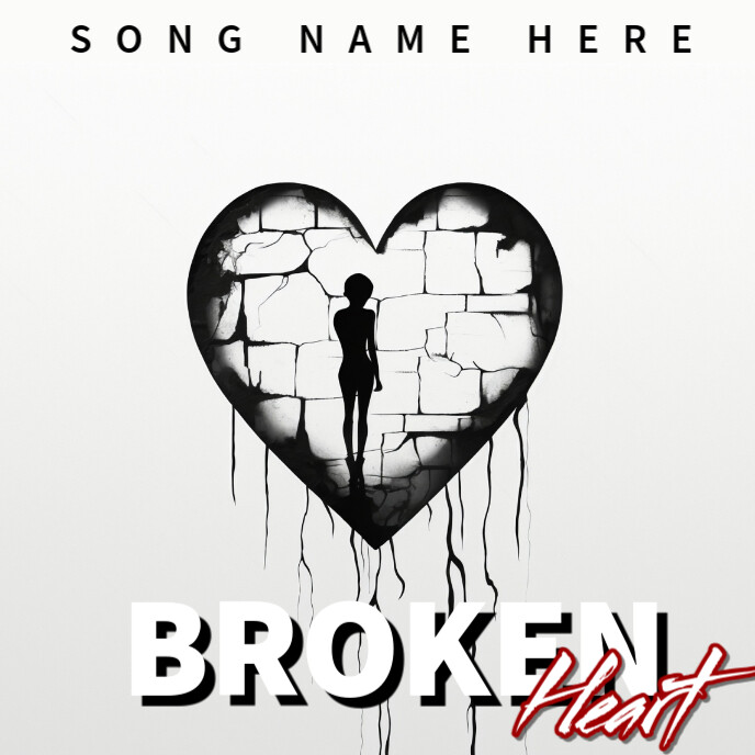 Heart Broken Album Cover Template | PosterMyWall
