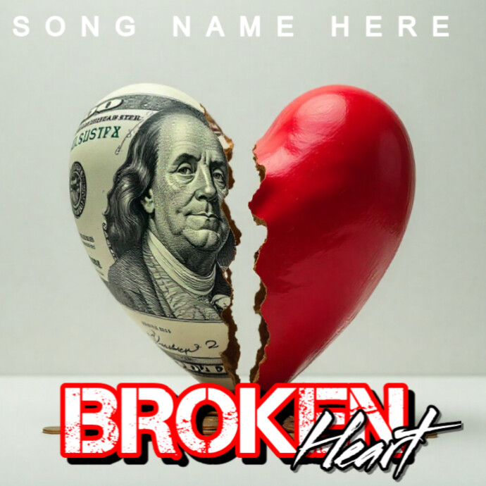 Heart Broken Album Cover Template | PosterMyWall