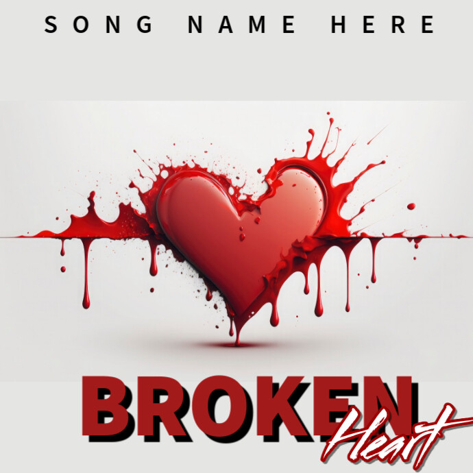 Heart Broken Album Cover Template | PosterMyWall