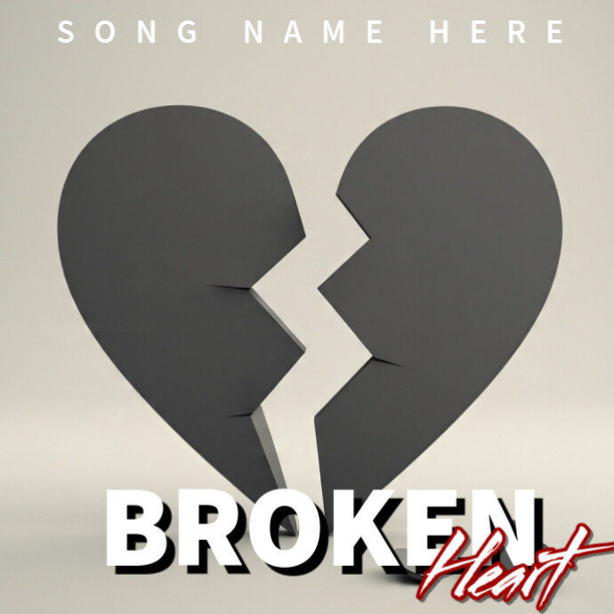 Heart Broken Album Cover Templat | PosterMyWall