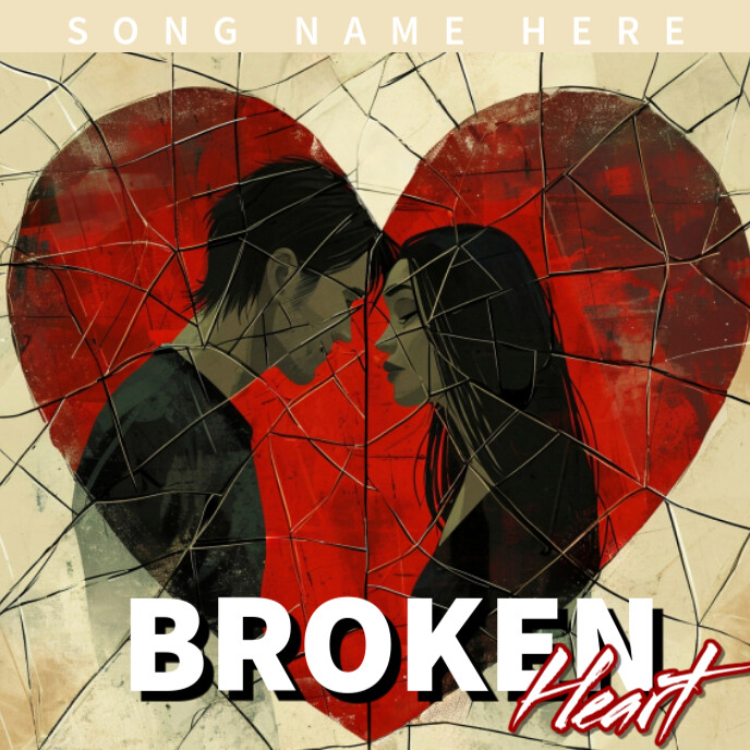 Heart Broken Album Cover เทมเพลต | PosterMyWall