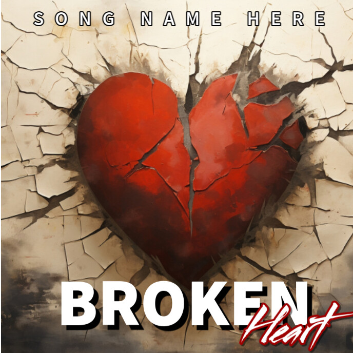 Plantilla de Heart Broken Album Cover | PosterMyWall