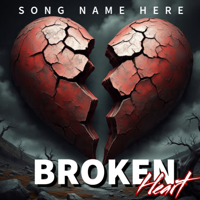 Heart Broken Album Cover Template | PosterMyWall