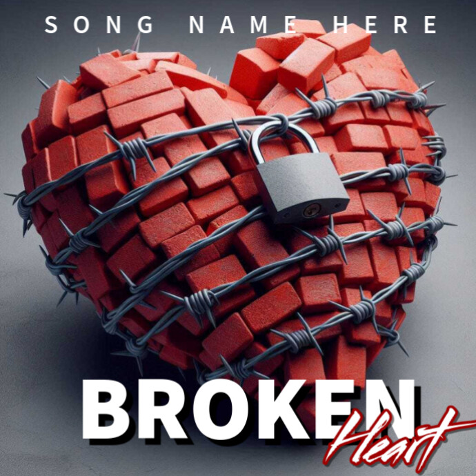 Heart Broken Album Cover Template | PosterMyWall