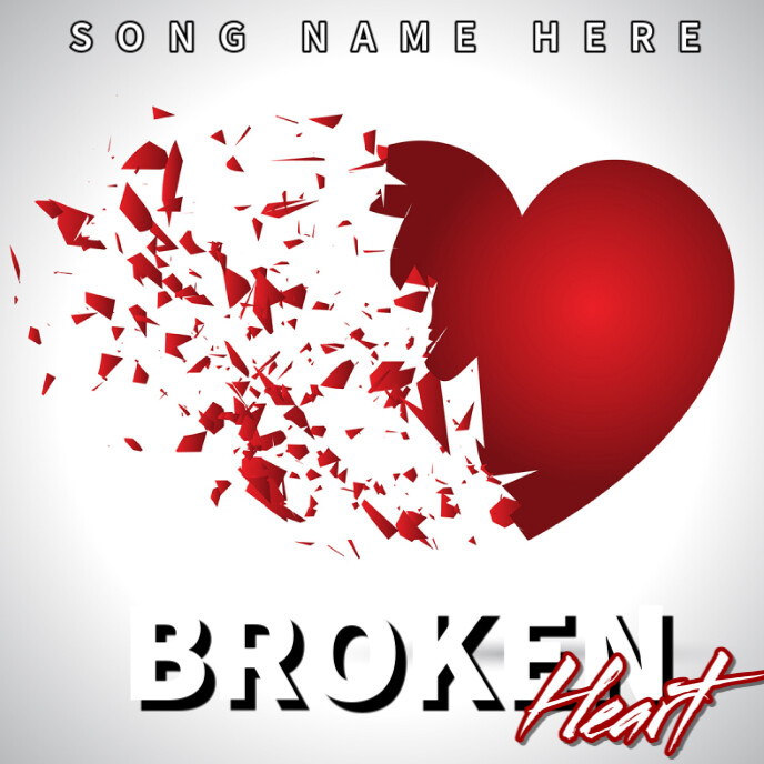 Heart Broken Album Cover Template | PosterMyWall