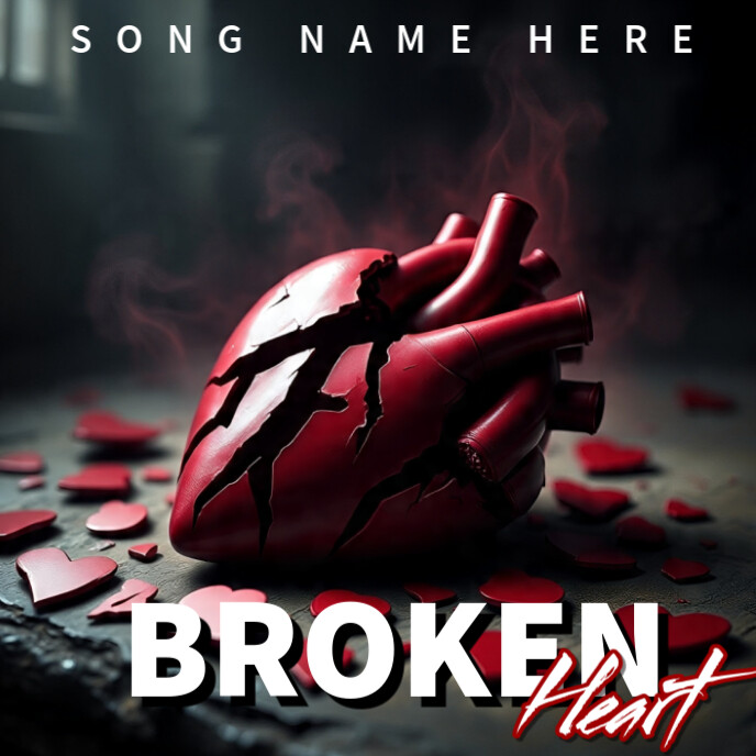 Heart Broken album Template | PosterMyWall