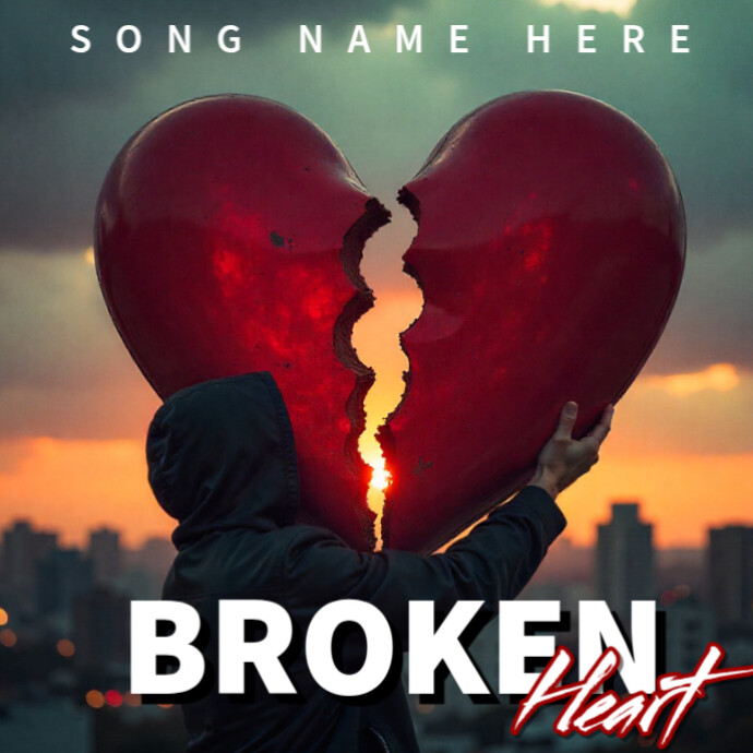 Heart Broken Template | PosterMyWall
