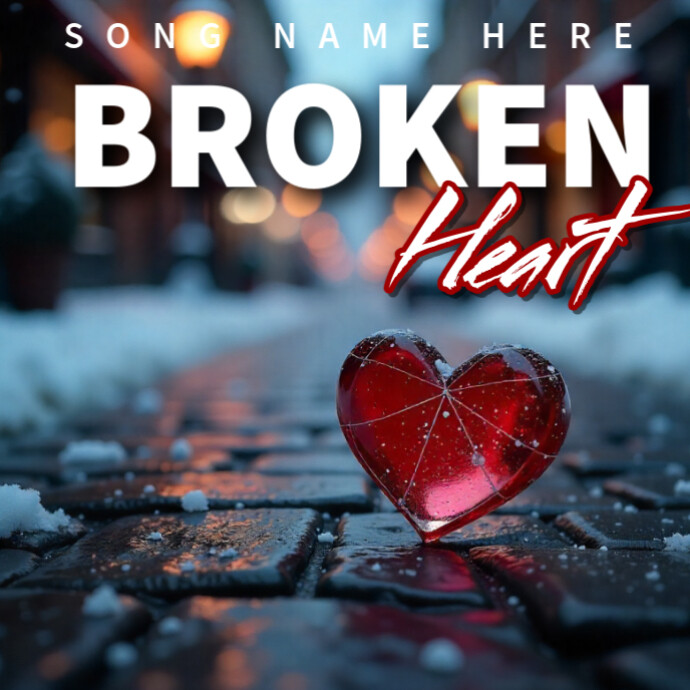 Heart Broken Template | PosterMyWall
