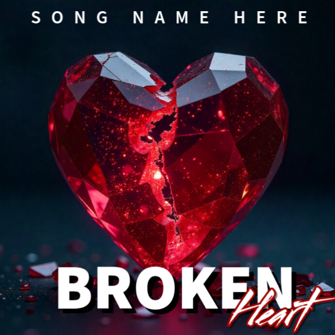 Heart Broken Template | PosterMyWall