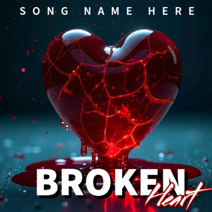 Heart Broken Template | PosterMyWall
