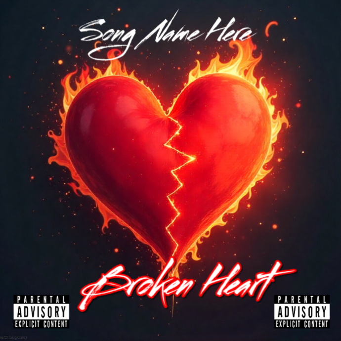 Heart Broken Template | PosterMyWall