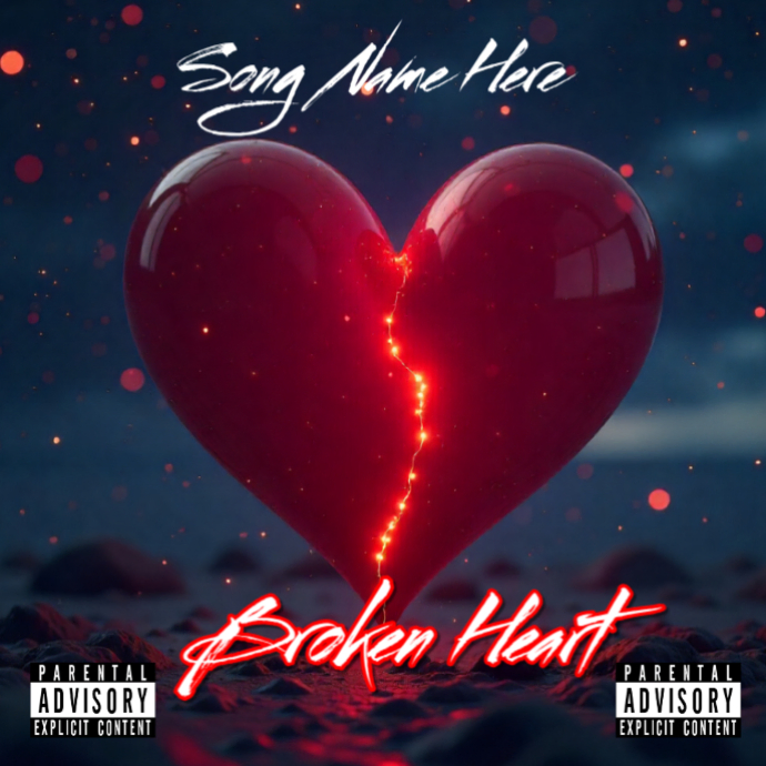 Heart Broken Template | PosterMyWall