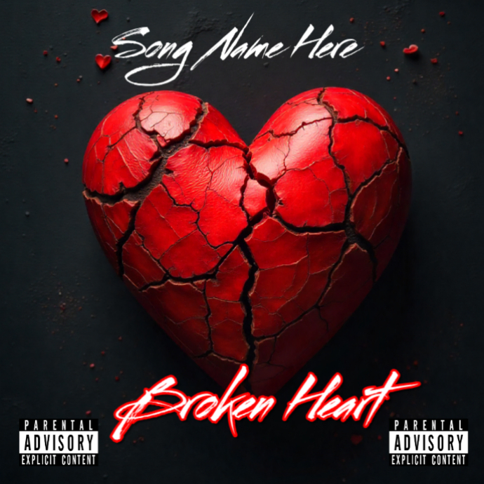 Heart Broken Template | PosterMyWall