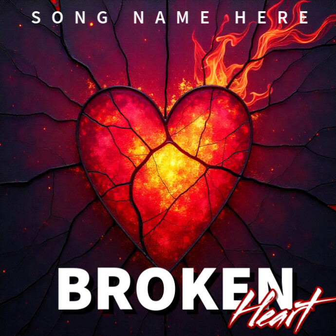 Heart Broken Template | PosterMyWall