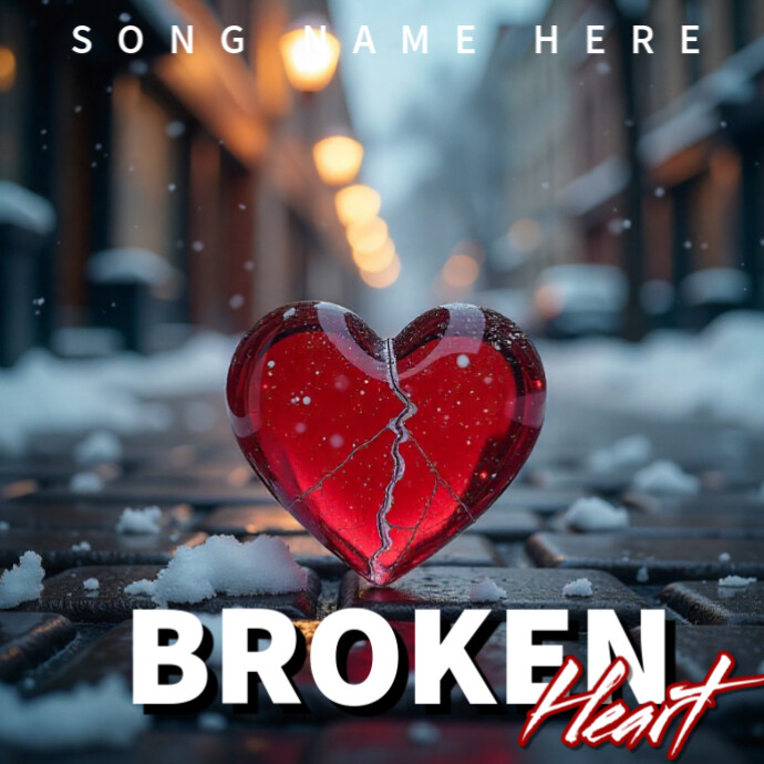 Heart Broken Template | PosterMyWall