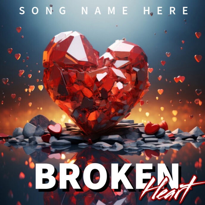 Heart Broken Template | PosterMyWall