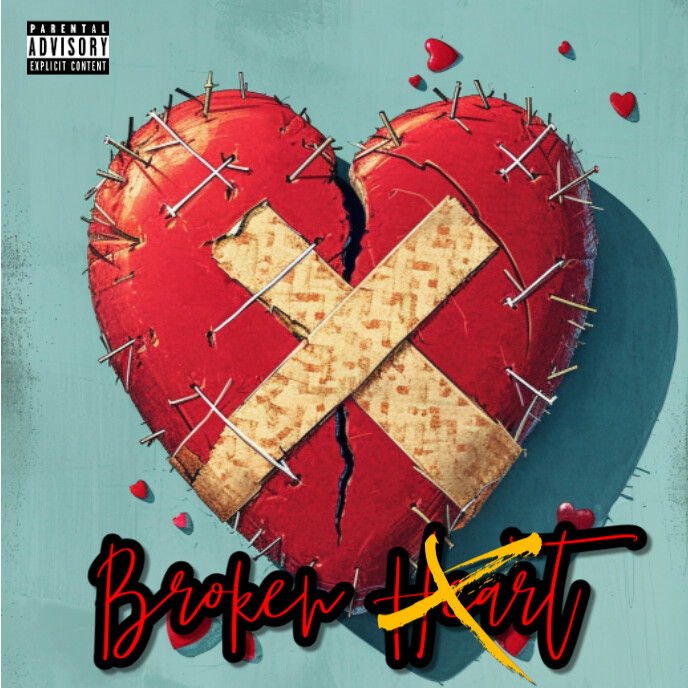 Heart Broken Template | PosterMyWall