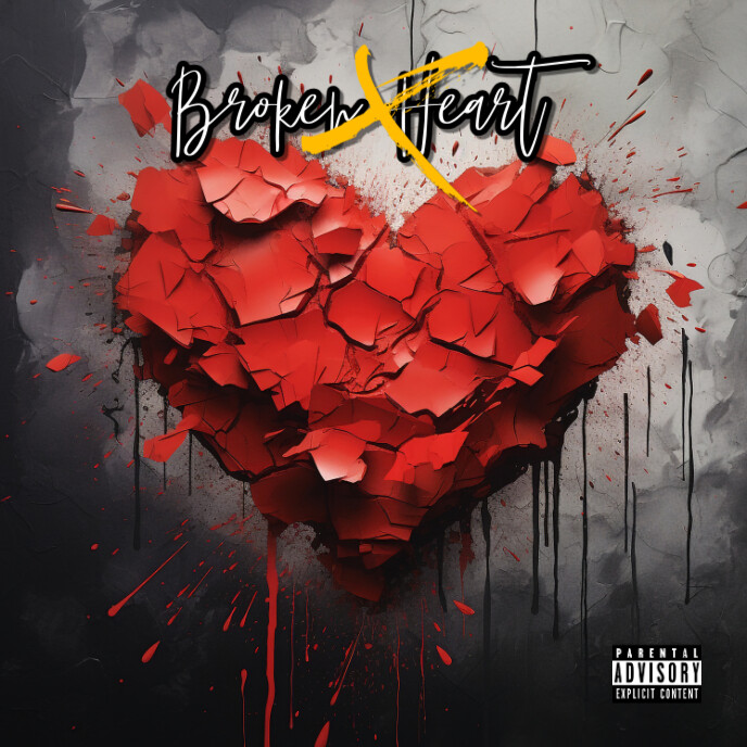 Heart Broken Template | PosterMyWall