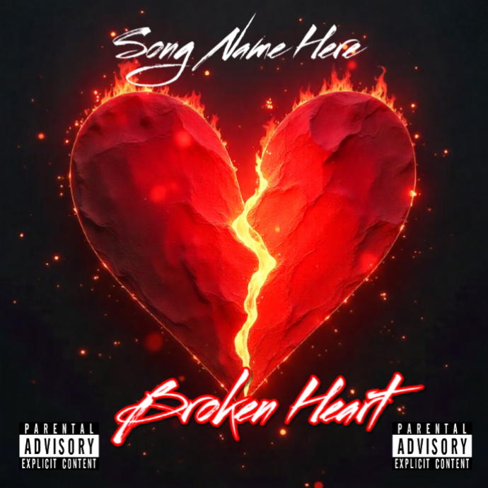 Heart Broken Template | PosterMyWall
