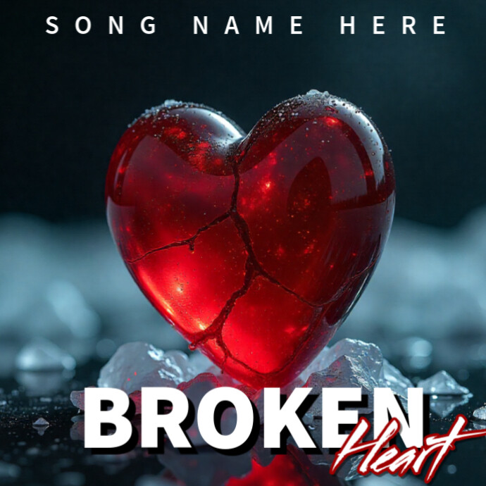 Heart Broken Template | PosterMyWall