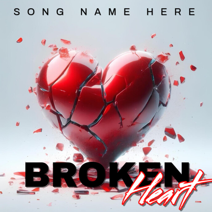 Heart Broken Template | PosterMyWall