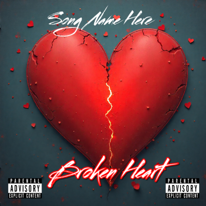 Heart Broken Template | PosterMyWall
