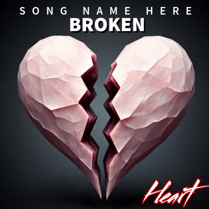 Heart Broken Templat | PosterMyWall