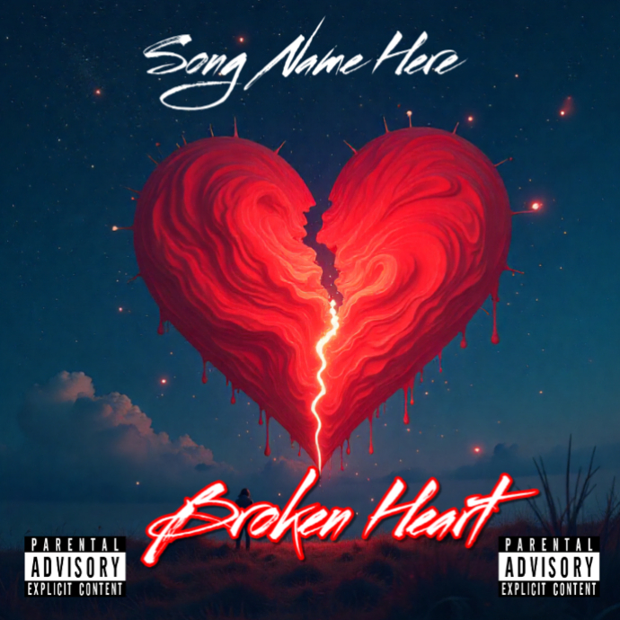 Heart Broken Template | PosterMyWall