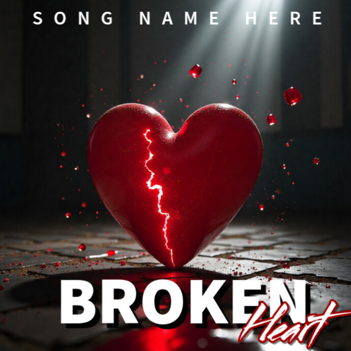 Heart Broken Template | PosterMyWall