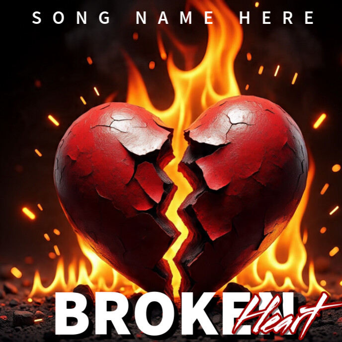 Heart Broken Template | PosterMyWall