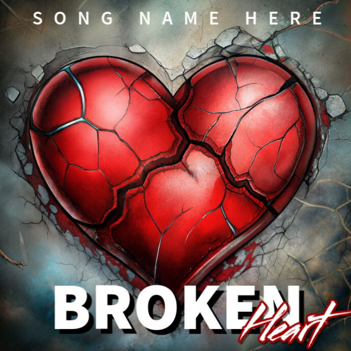 Heart Broken Template | PosterMyWall