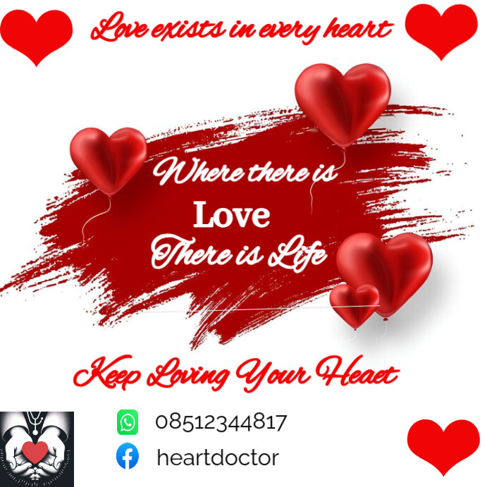 Heart Template | PosterMyWall