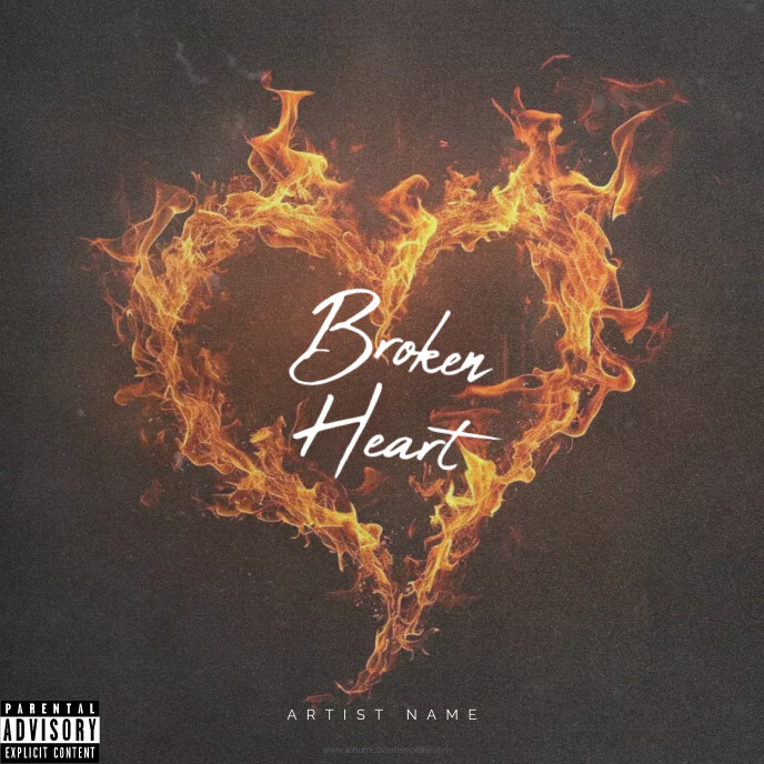 heart fire rap Album Cover Design template | PosterMyWall