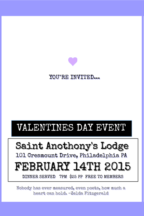 Simple heart flyer Template | PosterMyWall