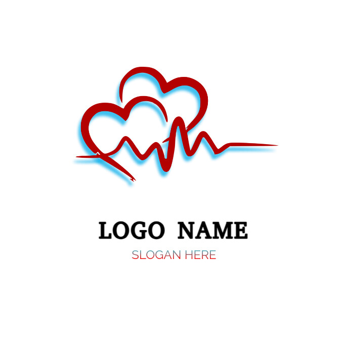 HEART LOGO DESIGN| WHITE MODERN & MINIMAL EDITABLE LOVE & CARE STYLISH ...