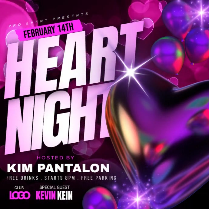 Copy of Heart Night | PosterMyWall