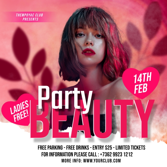 Heart Party Flyer Template | PosterMyWall