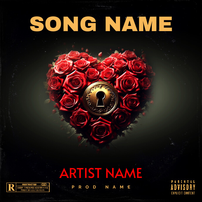 Heart Roses Album Cover Template | PosterMyWall