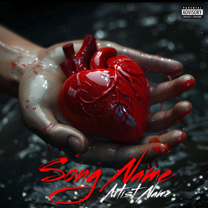 Modèle Heart Song Mixtape Song Album Cover Album Cover | PosterMyWall