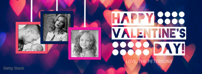 Heart Valentine's Day Photo Facebook Cover Template | PosterMyWall
