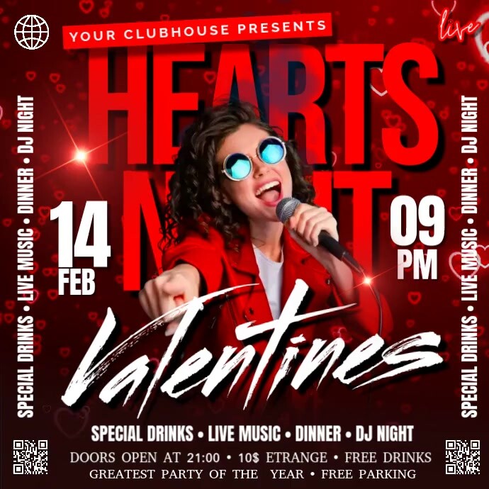 HEARTS DAY.A Template | PosterMyWall