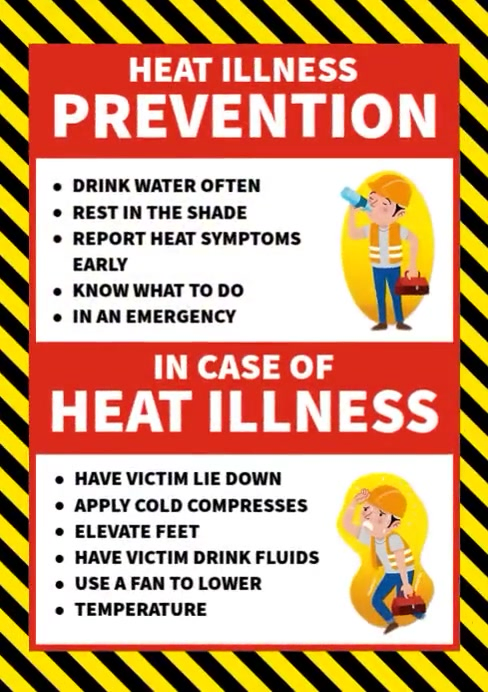 Heat Illness Prevention Guide Template | PosterMyWall
