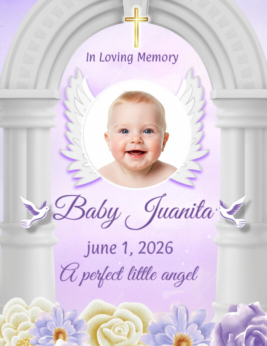 Heaven’s Sweetest Little Angel Tribute Template | PosterMyWall
