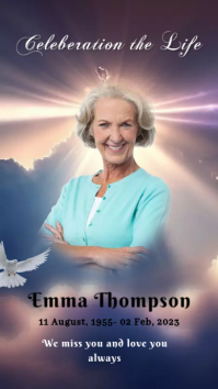 Heaven Funeral template | PosterMyWall