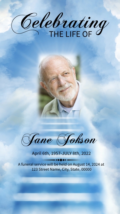 Heaven Funeral Instagram story Template | PosterMyWall
