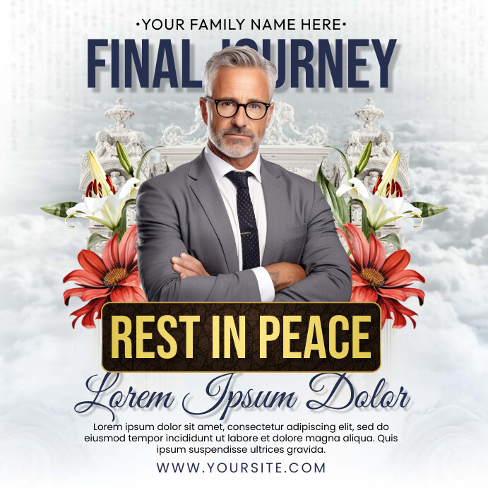 Heaven Funeral Rest In Peace Instagram Post Modelo | PosterMyWall
