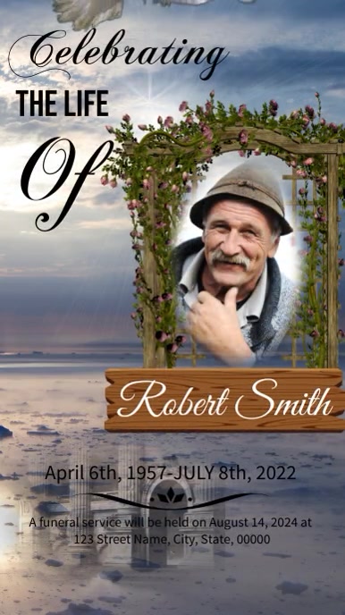 Copy of Heaven Funeral template | PosterMyWall