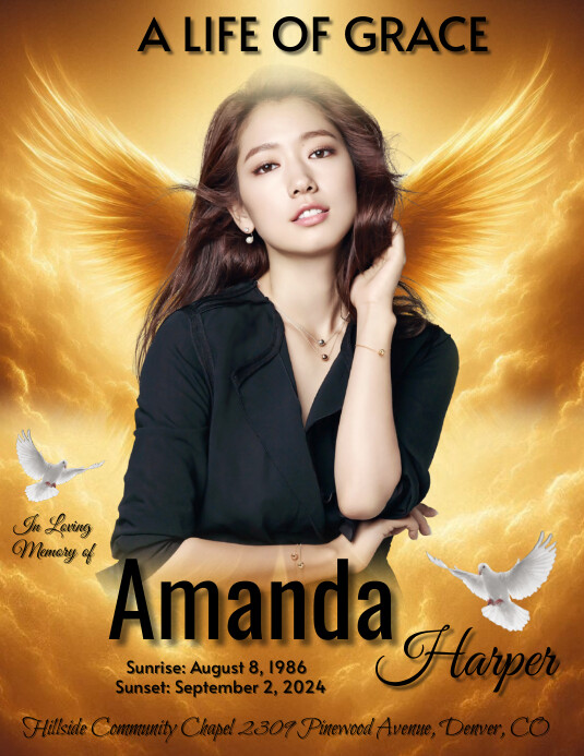 Copy of Heavenly Embrace Funeral Flyer | PosterMyWall