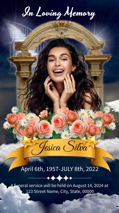 Heavenly Funeral Instagram Story Template | PosterMyWall