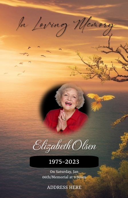 Heavenly Funeral Invitation Card Template (1) | PosterMyWall
